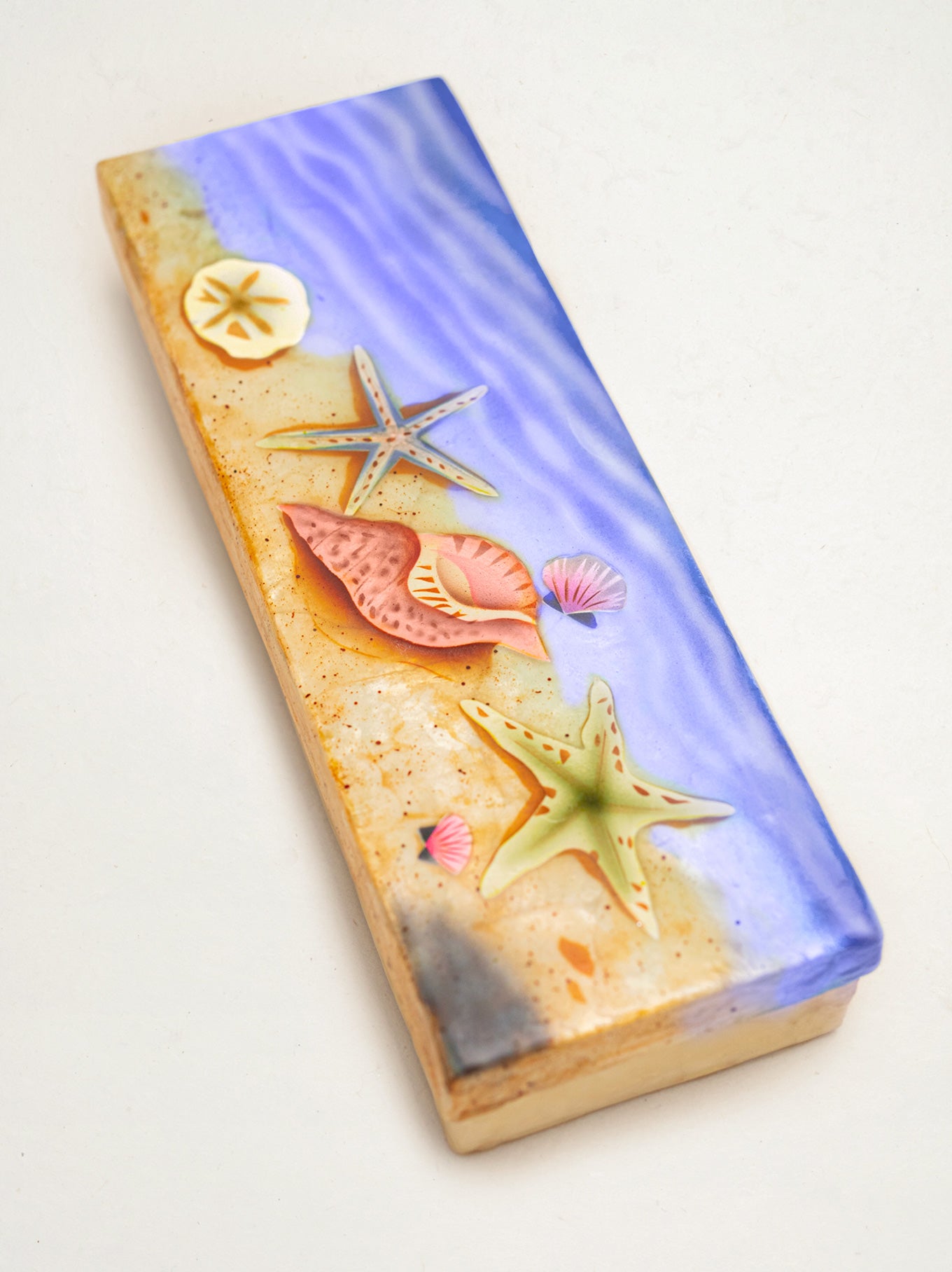Seashell Long Capiz Shell Box with airbrushed art. – Holly Yashi