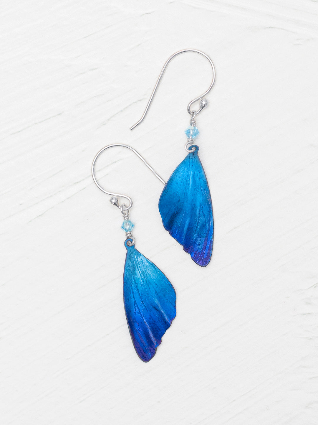 Flutterby Earrings - Niobium butterfly wing earrings. – Holly Yashi
