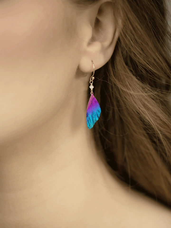 Flutterby Earrings - Niobium butterfly wing earrings. – Holly Yashi